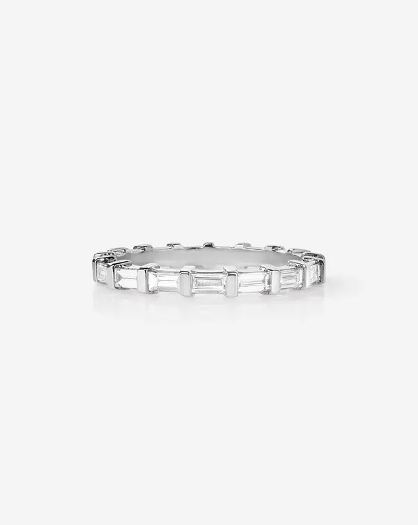 Ring Concierge Baguette Diamond Eternity Band Ring - Platinum