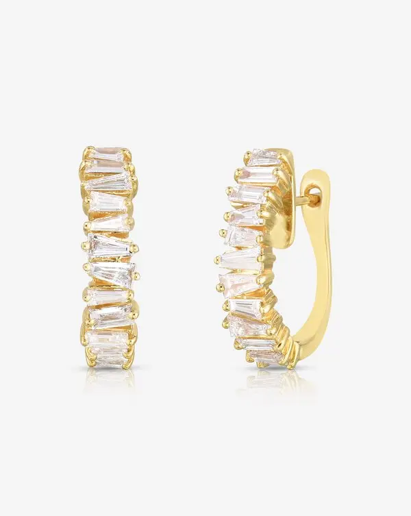 Ring Concierge Baguette Diamond Statement Earrings - One-color