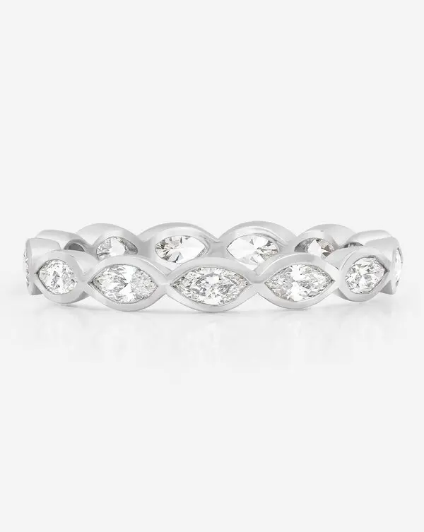Ring Concierge Marquise Bezel Eternity Band - Platinum