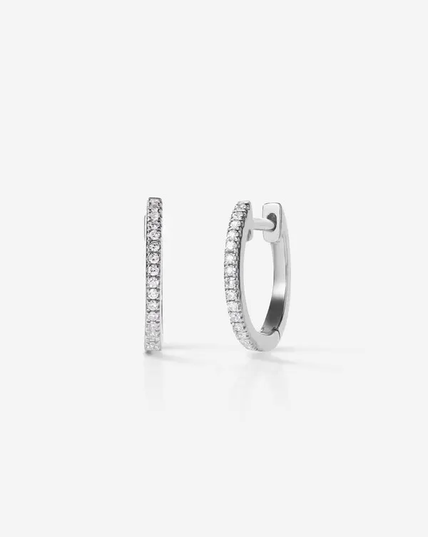 Ring Concierge Diamond Huggie Earrings - One-color