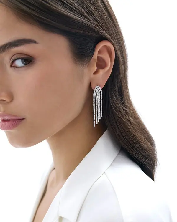 Ring Concierge Pavé Diamond Waterfall Earrings