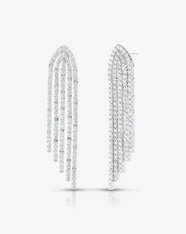 Ring Concierge Pavé Diamond Waterfall Earrings - One-color