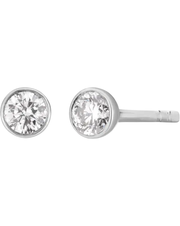 Ring Concierge Bezel-set Diamond Stud Earrings - One-color