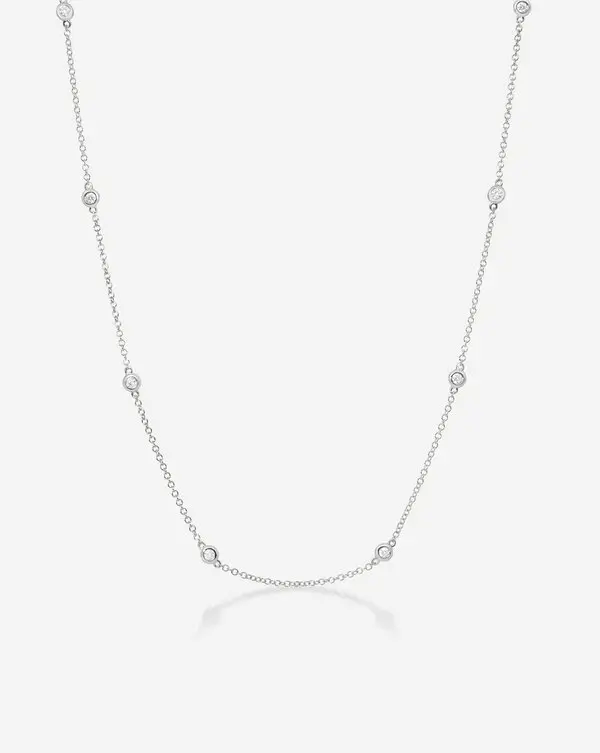 Ring Concierge Diamond Bezel Station Necklace - One-color