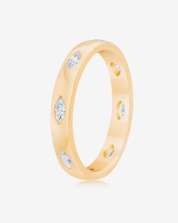 Ring Concierge Marquise Luxe Inlay Eternity Band - Platinum