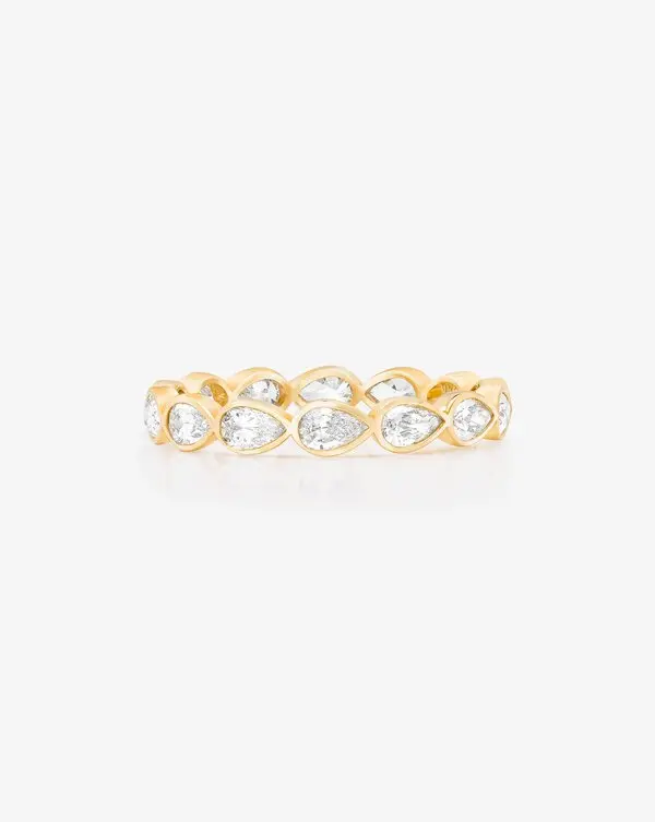 Ring Concierge Sideways Pear Bezel Eternity Band - One-color