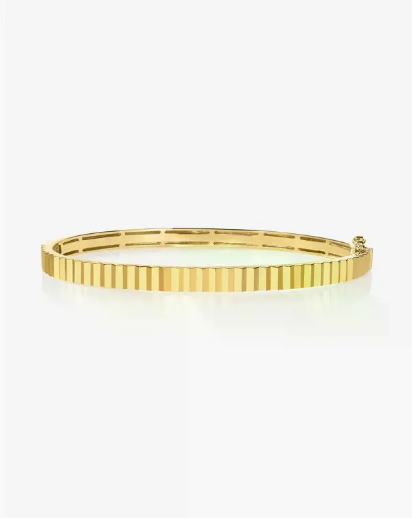 Ring Concierge 14k Yellow Gold Fluted Bangle - One-color