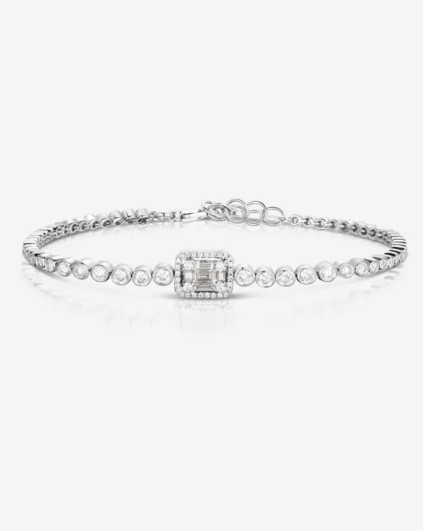 Ring Concierge Emerald Illusion Bezel Diamond Tennis Bracelet