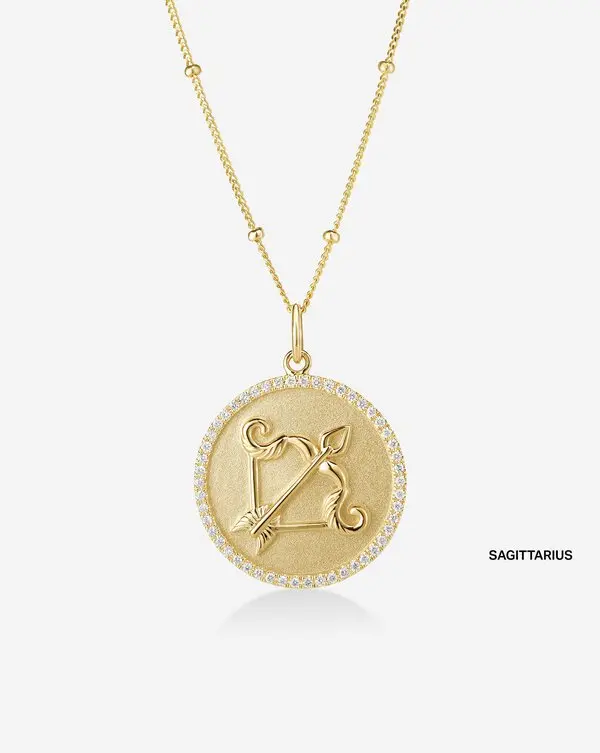 Ring Concierge Taurus Zodiac Medallion Necklace - One-color