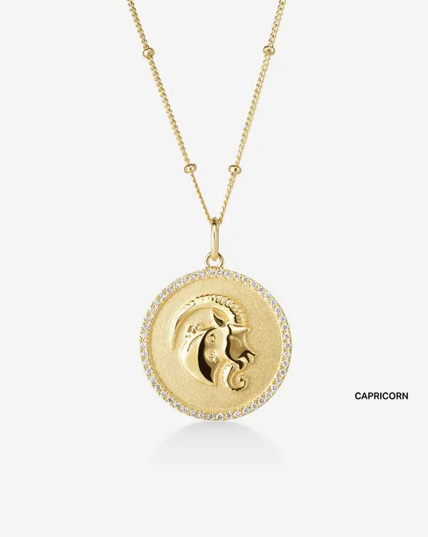 Ring Concierge Taurus Zodiac Medallion Necklace - One-color