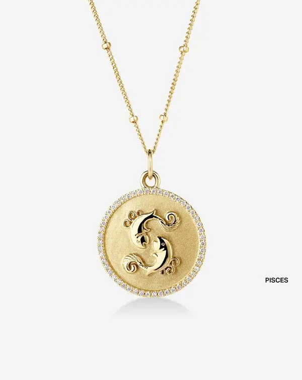 Ring Concierge Taurus Zodiac Medallion Necklace - One-color