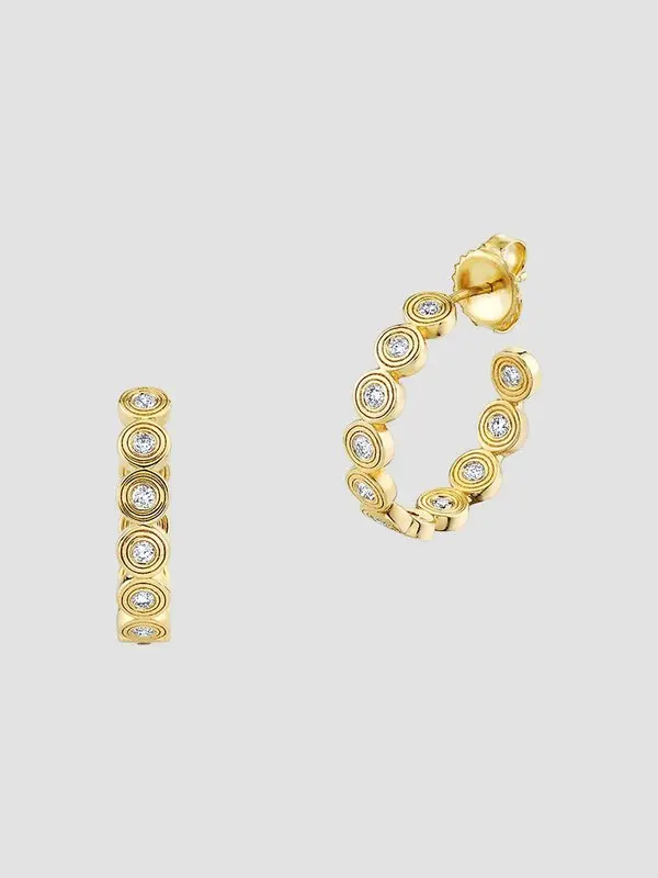 SYDNEY EVAN 14k Yellow & 0.47 Tcw Diamond Circle Hoop Earrings - Gold