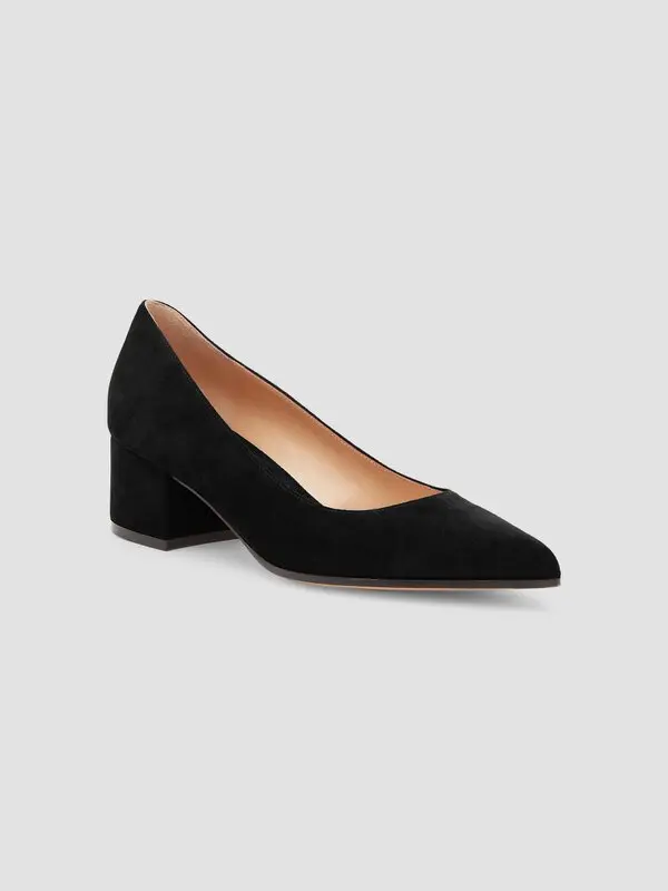 GIANVITO ROSSI Piper 45mm Suede Block Heel Pumps - Black
