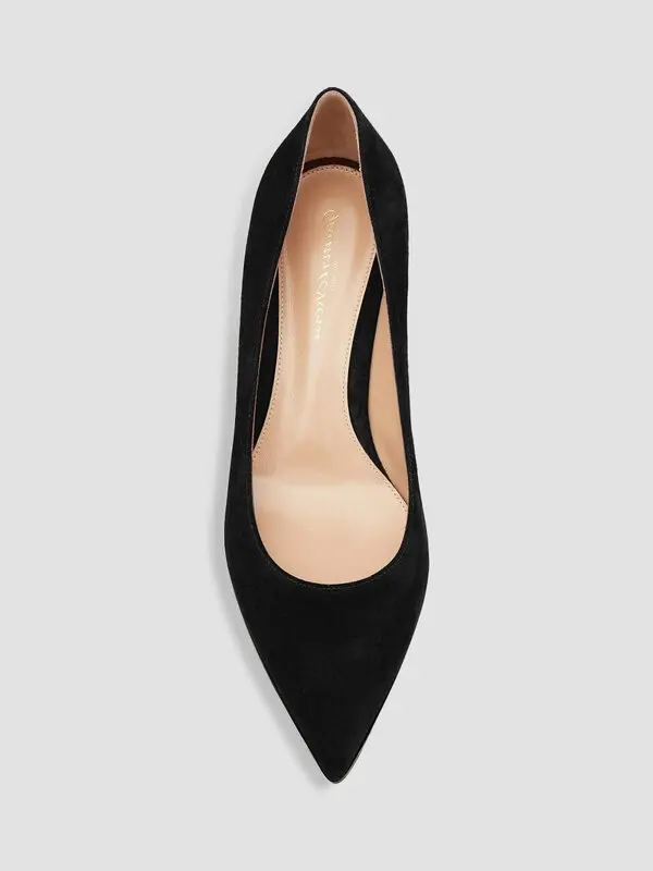 GIANVITO ROSSI Piper 45mm Suede Block Heel Pumps - Black