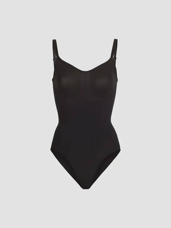 SKIMS Seamless Sculpt Brief Bodysuit - Onyx
