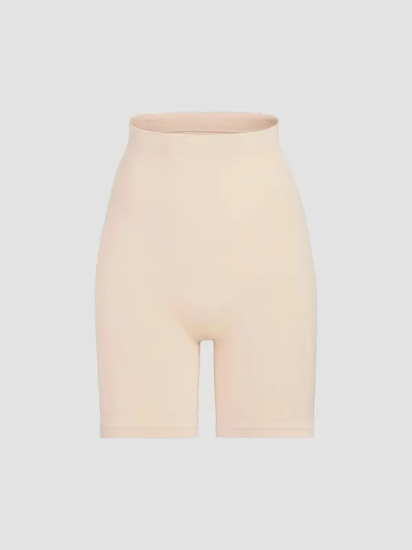 SKIMS Seamless Sculpt High-waisted Above-the-knee Shorts - Clay