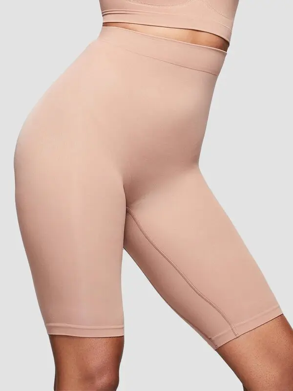 SKIMS Seamless Sculpt High-waisted Above-the-knee Shorts - Sienna
