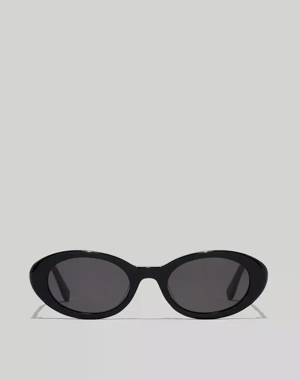 Madewell Russell Oval Sunglasses - True Black