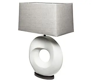 HOMEROOTS Contemporary White O Ring Table Lamp - One-color