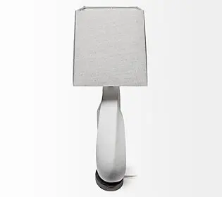 HOMEROOTS Contemporary White O Ring Table Lamp