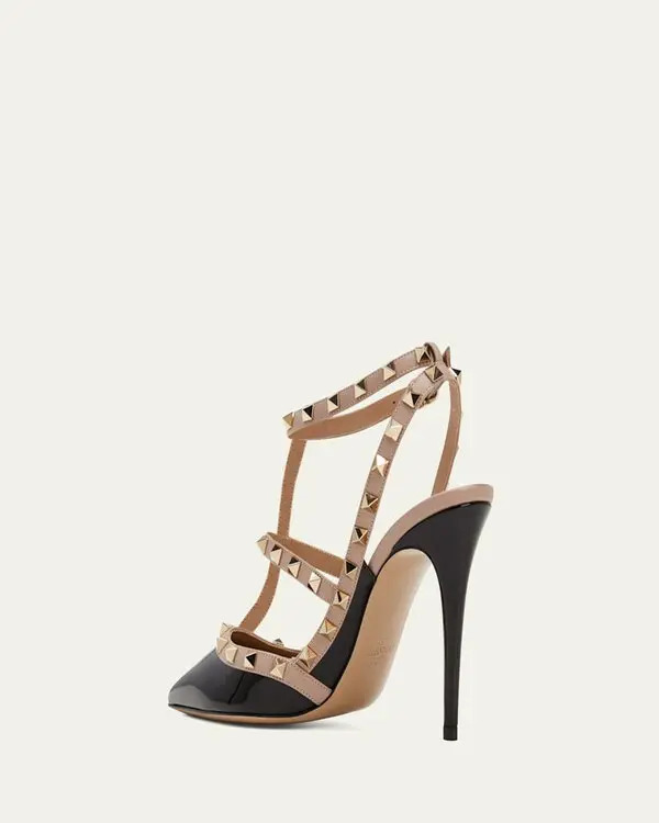 Valentino Garavani Rockstud 100mm Slingback Pumps - Nero