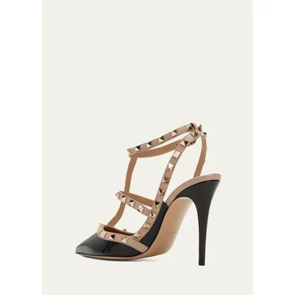 Valentino Garavani Rockstud 100mm Slingback Pumps - Nero
