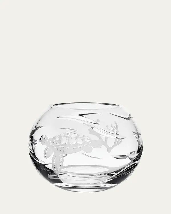 WILLIAM YEOWARD CRYSTAL Rose Turtle Bowl