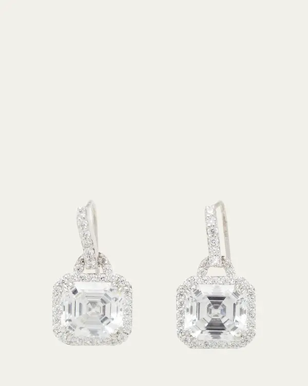 FANTASIA BY DESERIO 3.5ct Cubic Zirconia Earrings - White Gold