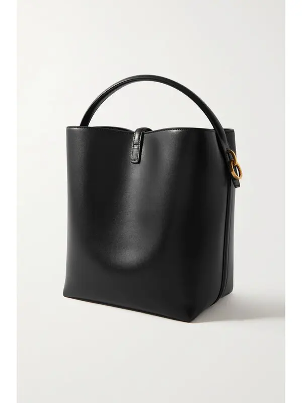 Saint Laurent Le 37 Leather Bucket Bag - Black
