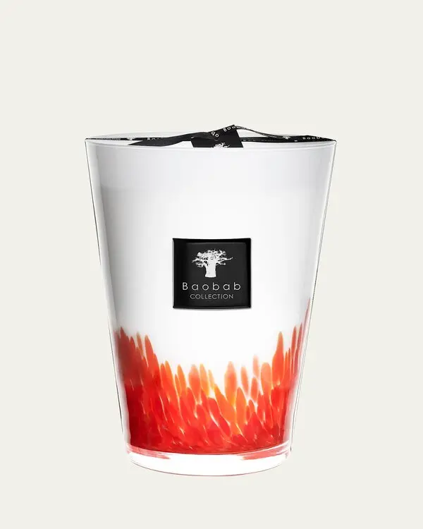BAOBAB COLLECTION Max 35 Feathers Maasai Scented Candle - Red/wht