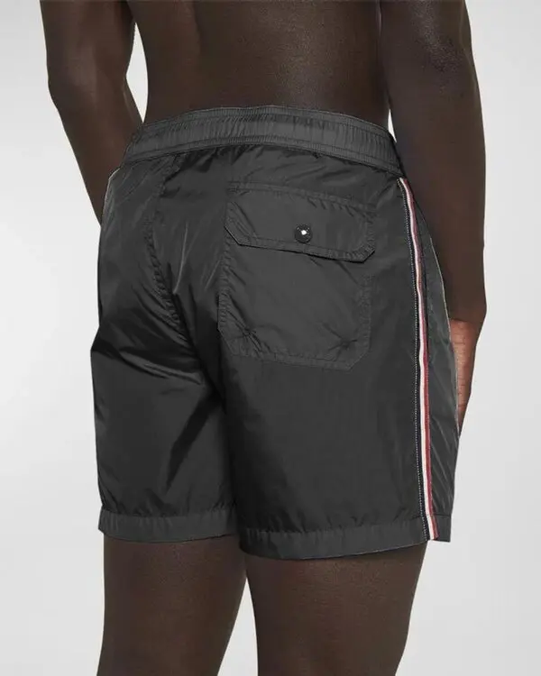 Moncler Signature Swim Shorts - Black