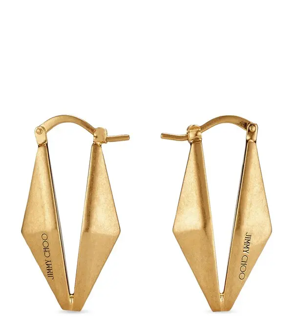 JIMMY CHOO Diamond Chain Earrings - Gold