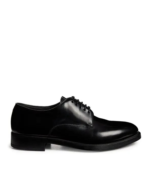 Giorgio Armani Leather Derby Shoes - Black