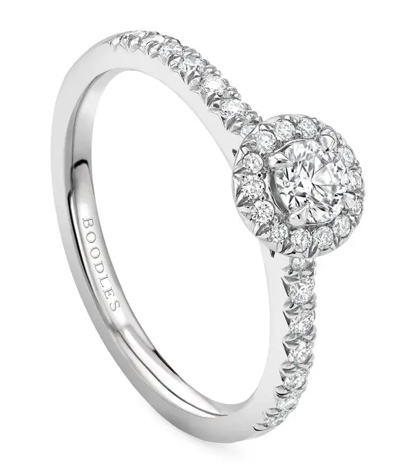 BOODLES Platinum And Diamond Engagement Ring - Silver
