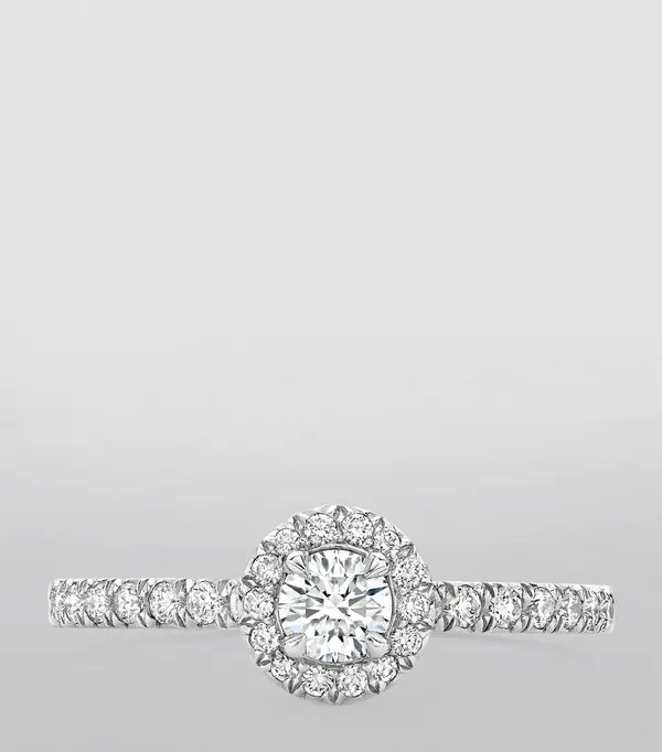 BOODLES Platinum And Diamond Vintage Engagement Ring