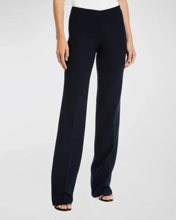 Akris Carole Straight-leg Double-face Pants