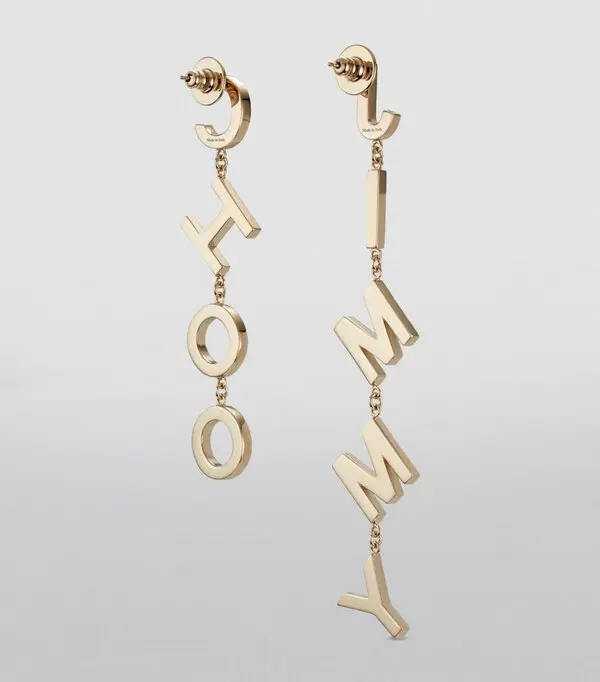 JIMMY CHOO Crystal Logo Earrings