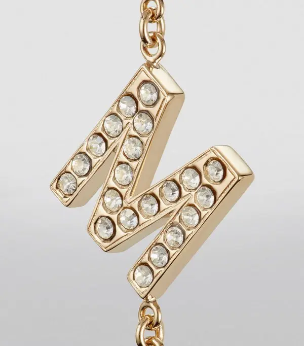 JIMMY CHOO Crystal Logo Earrings