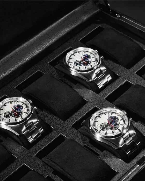 Wolf British Racing 10-piece Watch Box - Black