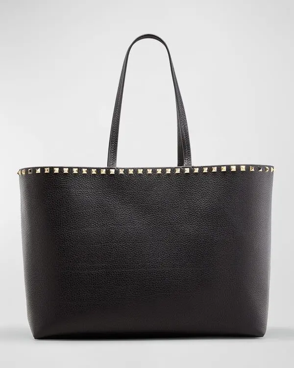 Valentino Garavani Rockstud Vitello Tote Bag - Black