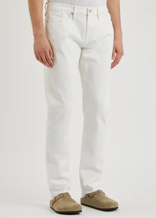 FRAME L'homme Slim-leg Jeans - White