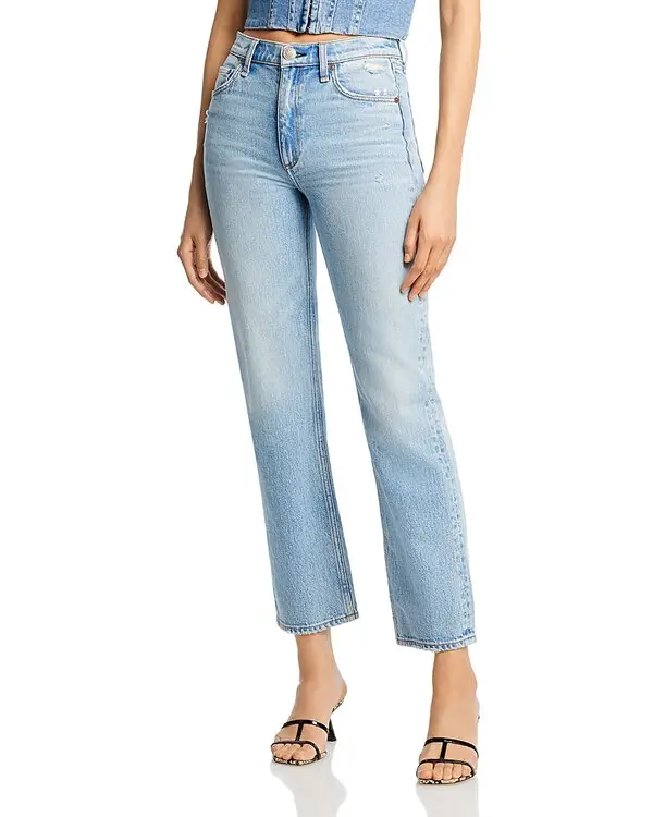 Rag & Bone Harlow High Rise Ankle Straight Jeans - Lou