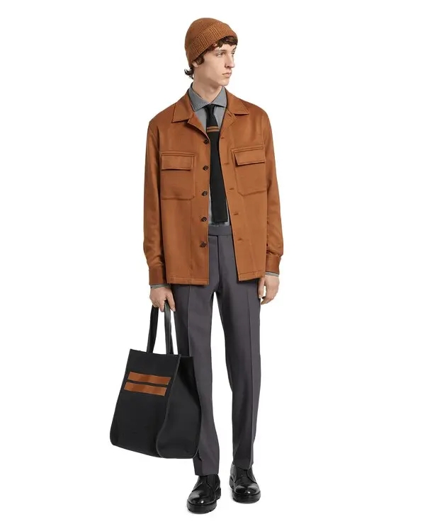 Zegna High Performance Wool Pants - Dark Gray
