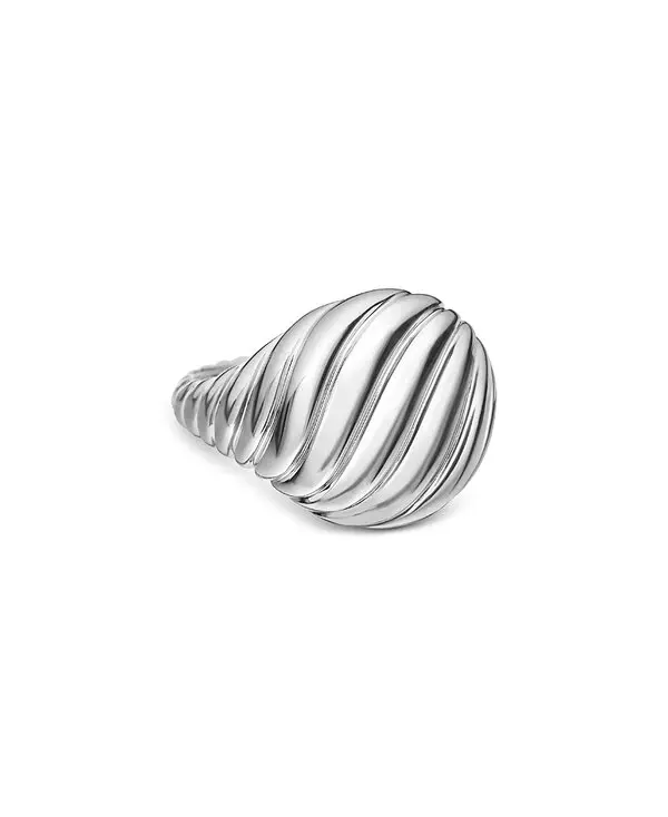 David Yurman Sterling Sculpted Cable Ring - Silver