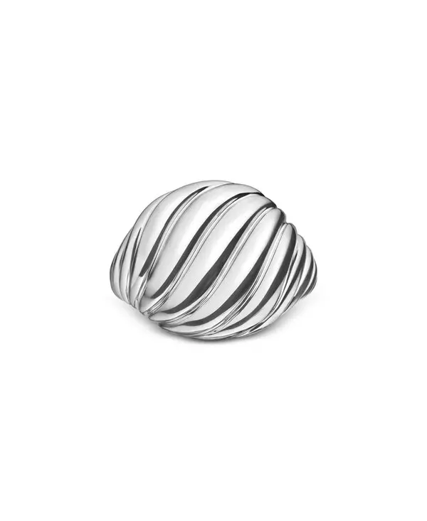 David Yurman Sterling Sculpted Cable Ring - Silver