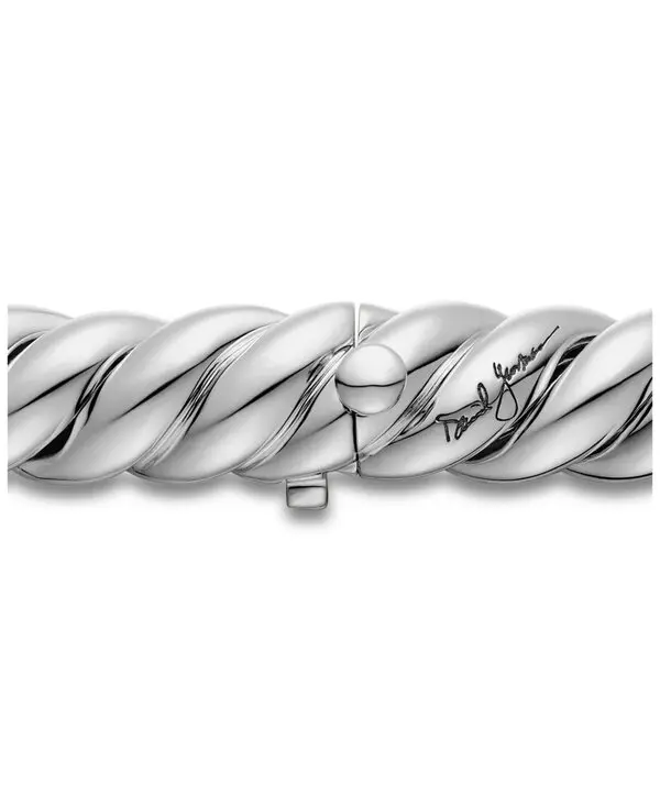 David Yurman Sculpted Cable Double Wrap Bracelet - Silver