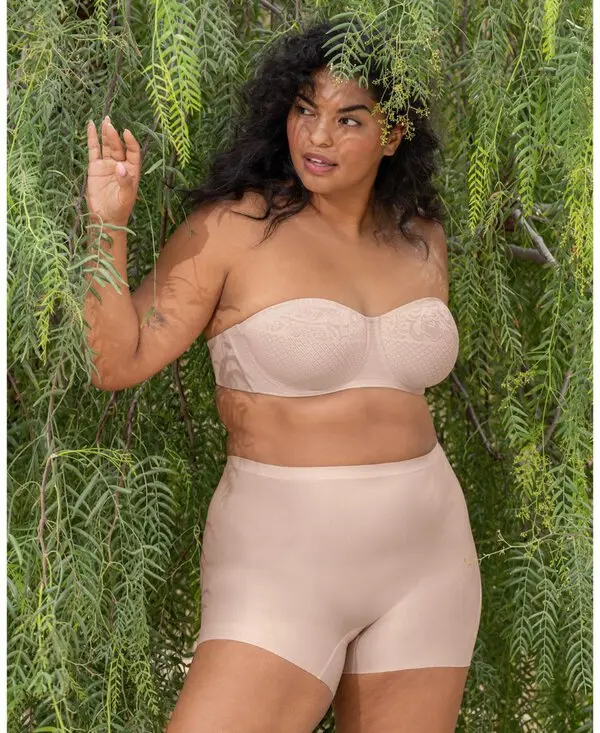 Wacoal Visual Effects Strapless Lace Minimizer Bra - Sand