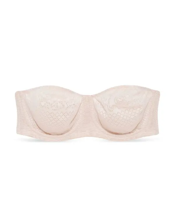 Wacoal Visual Effects Strapless Lace Minimizer Bra - Sand