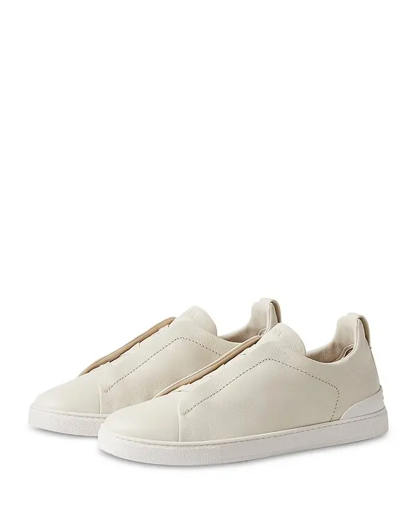 Zegna Triple Stitch Secondskin Sneakers - White