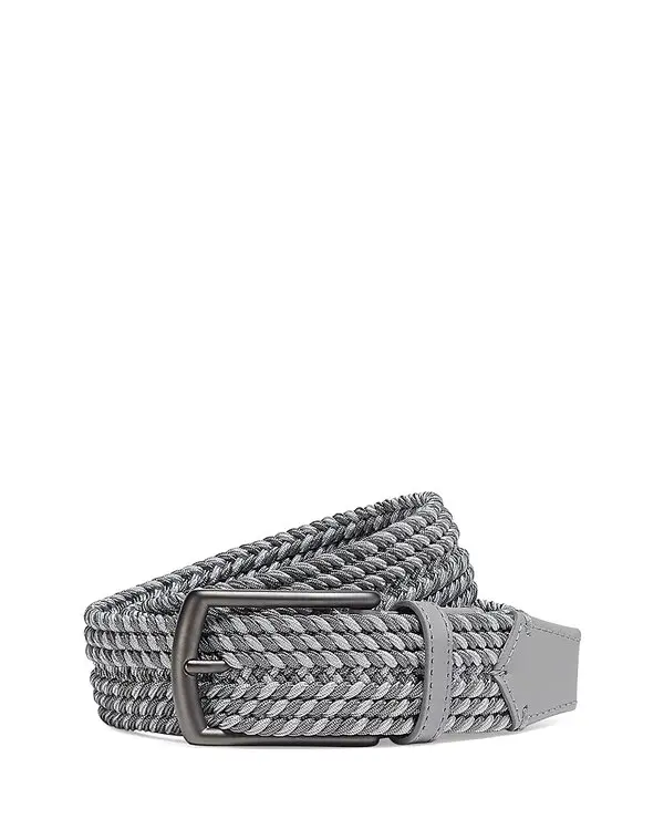 Zegna Braided Belt - Medium Gray